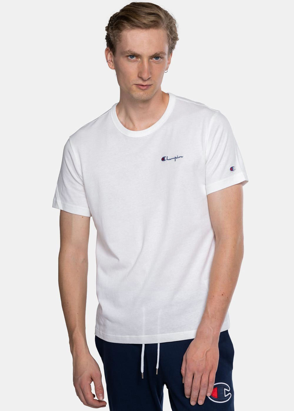 Champion Premium Script Logo Back Crew Neck T-Shirt (214279-WW001) - 19 ...