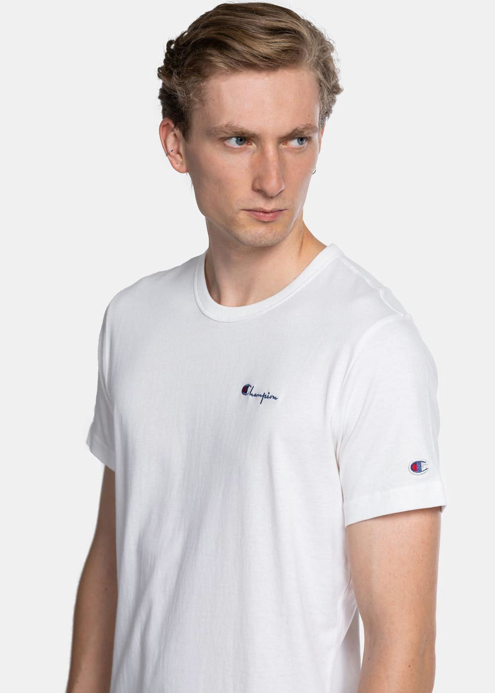 Champion Premium Script Logo Back Crew Neck T-Shirt (214279-WW001) - 19 ...