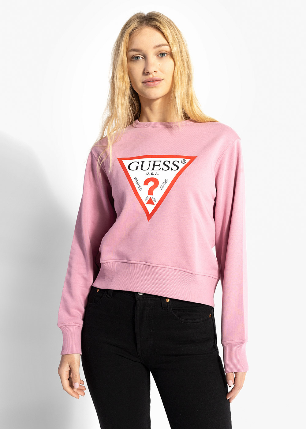 Damen Sweatshirts Guess CN ORIGINAL FLEECE - 57,99 € - Sneaker Peeker ...